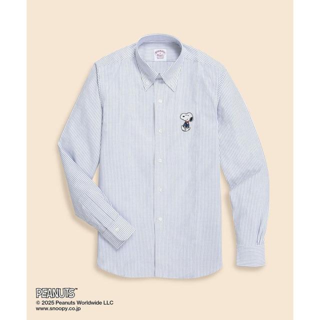 【NEW】ブルックスブラザーズ（Brooks Brothers）/Brooks Brothers × PEANUTS　コットンオックスフォード　スヌーピーエンブロイダ