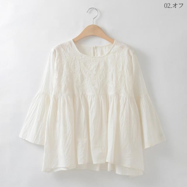 ナチュラルミストクラス（naturalmist Class）/ステッチ刺繍コットンブラウス[41713468]