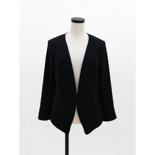 【NEW】アーガブラック（AgaBLACK）/レイヤードラインノーカラージャケット(Black)