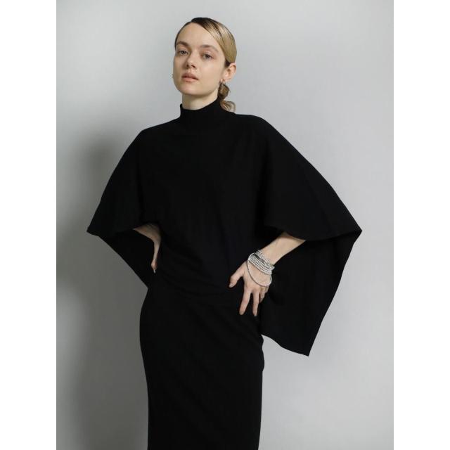 【NEW】アーガブラック（AgaBLACK）/ハイネックポンチョニット