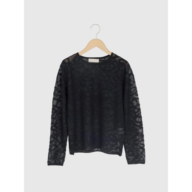 アンプル（Ample）/ループフラワーメッシュニット