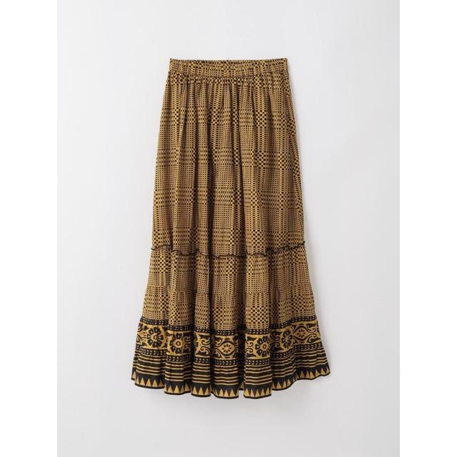 アンプル（Ample）/エスニック調コットンフレアスカート