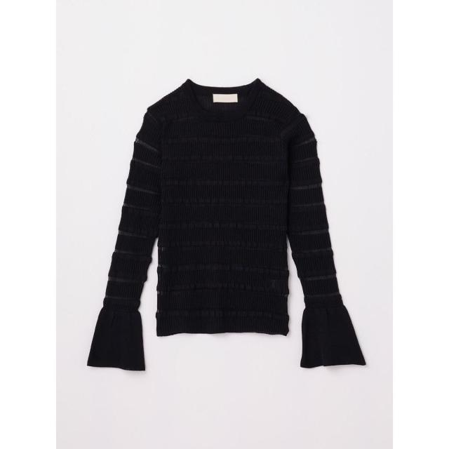 アンプル（Ample）/ベルスリーブシャーリングリブニット