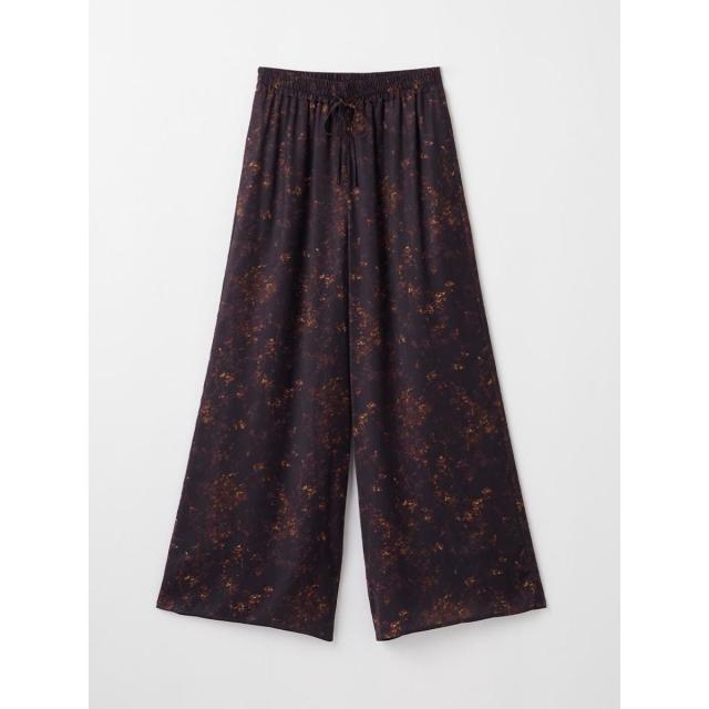 【NEW】アンプル（Ample）/ニュアンスフラワープリントイージーワイドパンツ