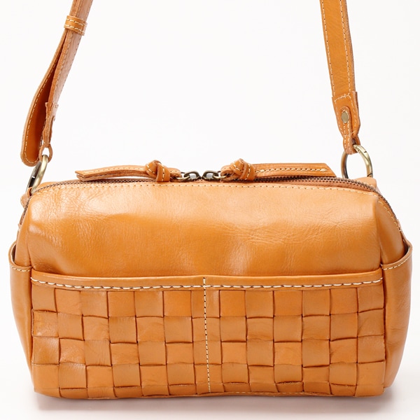 ピークスピーク（PEAKSPEAK）/ピークスピーク PEAKS PEAK / 牛革レザーメッシュボディショルダー