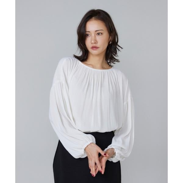 ルスーク（Le Souk）/《大きいサイズ》ギャザーブラウス