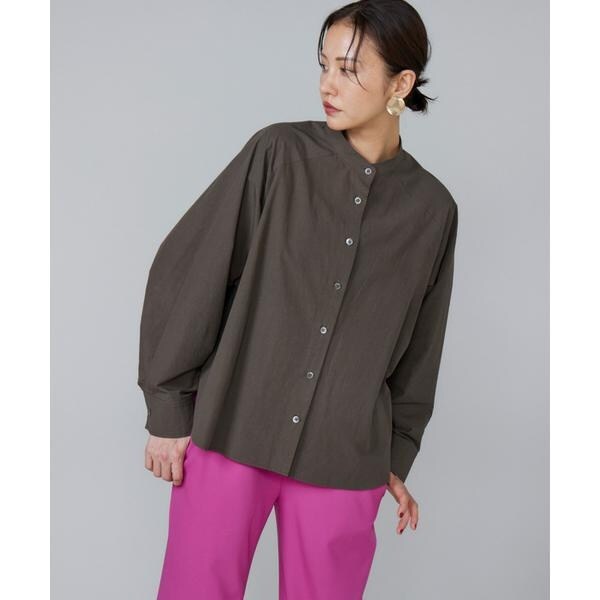 ルスーク（Le Souk）/《大きいサイズ》バンドカラーシャツ