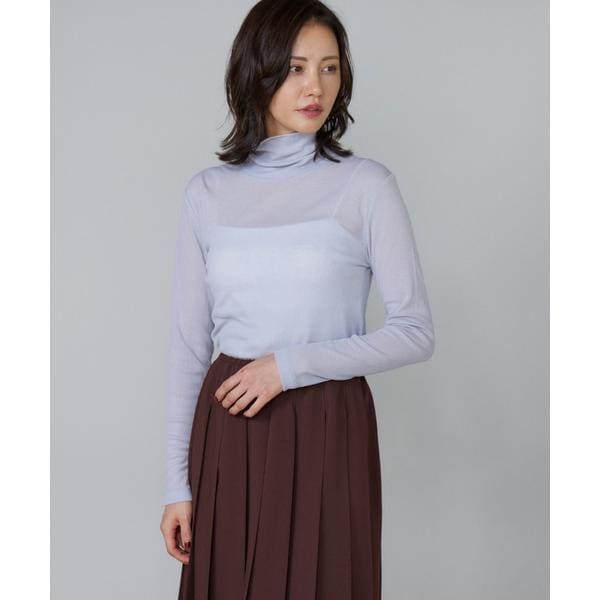 ルスーク（Le Souk）/《大きいサイズ》シアーテレハイネックTシャツ