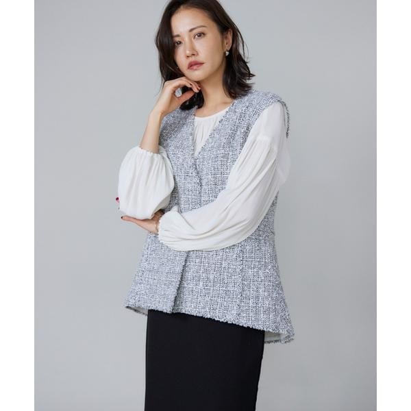 ルスーク（Le Souk）/《大きいサイズ》ツイードAラインジレ