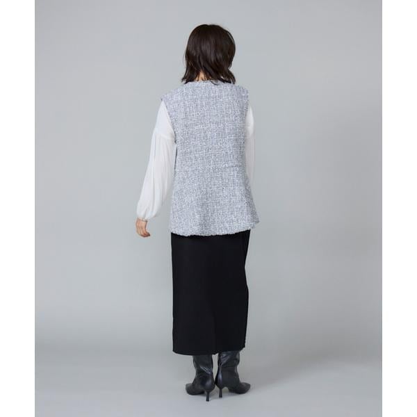 ルスーク（Le Souk）/《大きいサイズ》ツイードAラインジレ