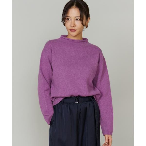 ルスーク（Le Souk）/《大きいサイズ》アルパカブレンドモックネックプルオーバー