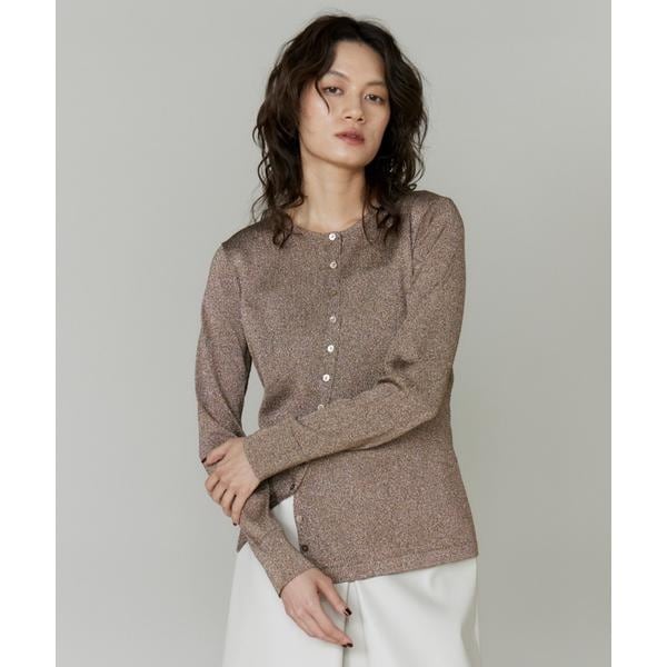 ラベイユ バイ スーペリアクローゼット（la veille by SUPERIOR CLOSET）/アシンメトリーラメカーディガン