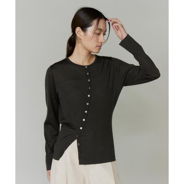 ラベイユ バイ スーペリアクローゼット（la veille by SUPERIOR CLOSET）/アシンメトリーカーディガン