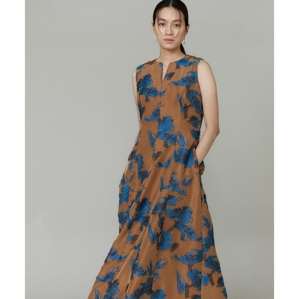 【NEW】ラベイユ バイ スーペリアクローゼット（la veille by SUPERIOR CLOSET）/花柄ジャガードワンピース