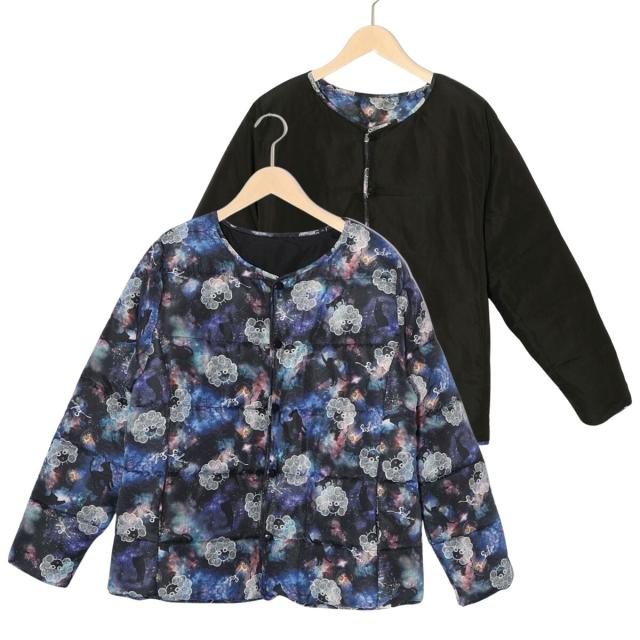 スカラー（ScoLar）/ScoLar スカラー スカラーちゃん×宇宙×ネコ柄リバーシブル中綿ブルゾン