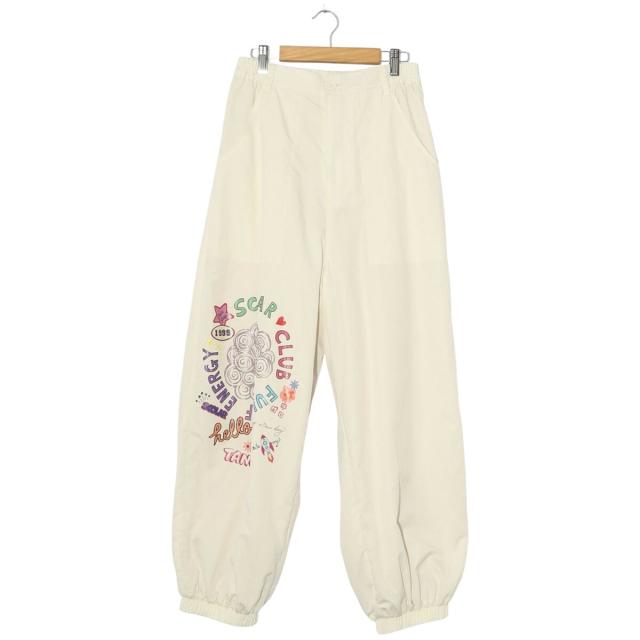 スカラー（ScoLar）/ScoLar スカラー ポップ柄裏フリースあったかナイロンパンツ