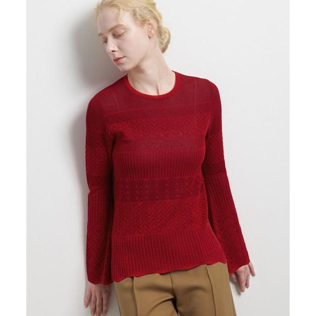 ランバン オン ブルー（LANVIN en Bleu）/ニットレースプルオーバー