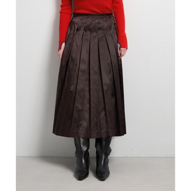 ランバン オン ブルー（LANVIN en Bleu）/LIMONTA East サテンプリーツスカート