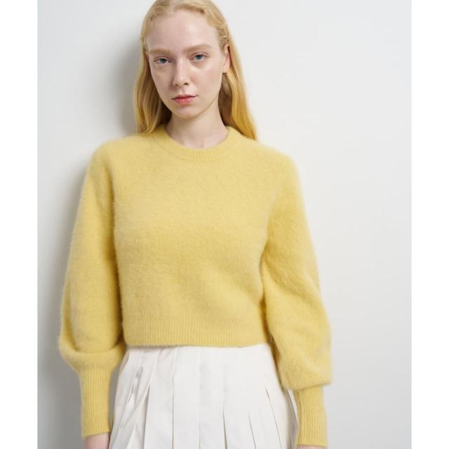 ランバン オン ブルー（LANVIN en Bleu）/フォックスカシミヤパフスリーブニット