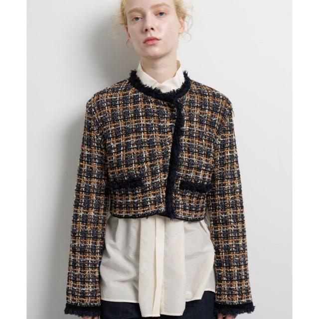 ランバン オン ブルー（LANVIN en Bleu）/ニットツイードジャケット