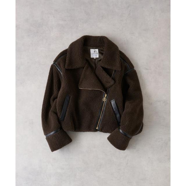 ランバン オン ブルー（LANVIN en Bleu）/ボアライダースジャケット