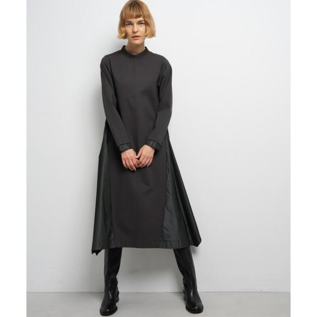 ランバン オン ブルー（LANVIN en Bleu）/アシンメトリーヘムコンビワンピース