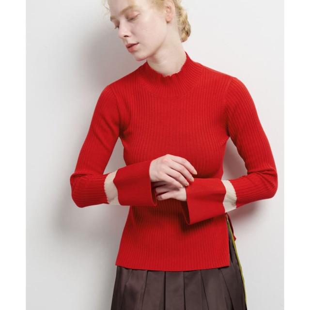 ランバン オン ブルー（LANVIN en Bleu）/シアーポイントカフスリブニット