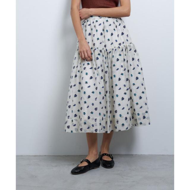 ランバン オン ブルー（LANVIN en Bleu）/fleuretteジャガードスカート