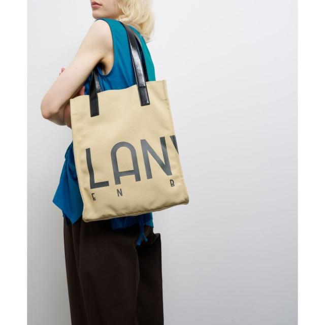 ランバン オン ブルー（LANVIN en Bleu）/ロゴポリエステルキャンバストートバッグ