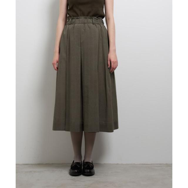 ランバン オン ブルー（LANVIN en Bleu）/シアープリーツフレアスカート