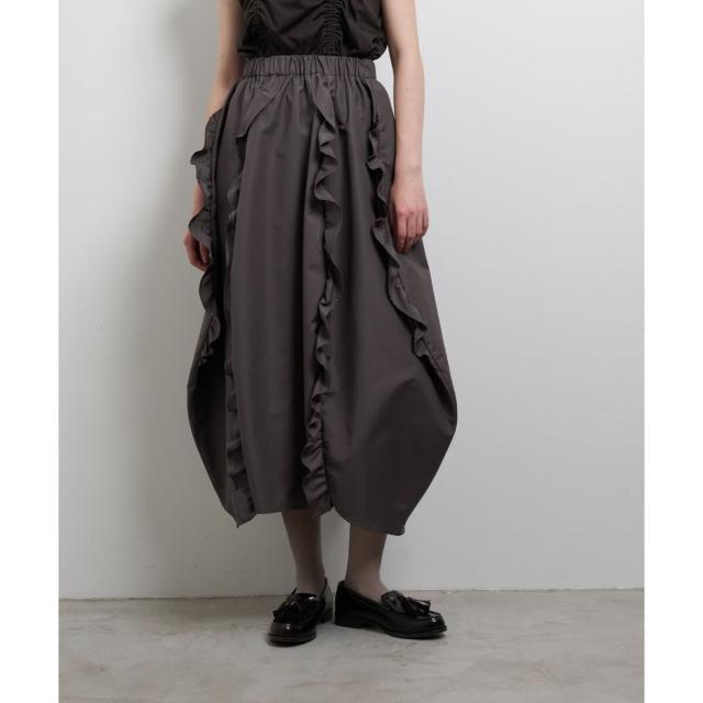 ランバン オン ブルー（LANVIN en Bleu）/フリルコクーンスカート