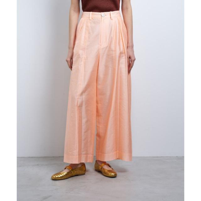 ランバン オン ブルー（LANVIN en Bleu）/シャンタンタフタワイドパンツ