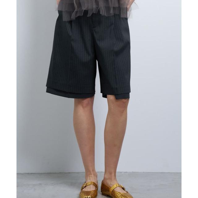 ランバン オン ブルー（LANVIN en Bleu）/ウールポリエステルショートパンツ