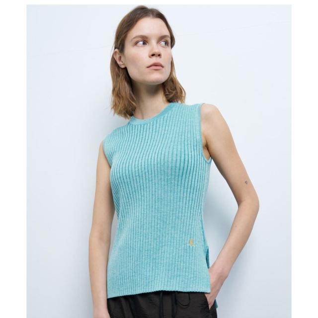 ランバン オン ブルー（LANVIN en Bleu）/カラーステッチワイドリブニット