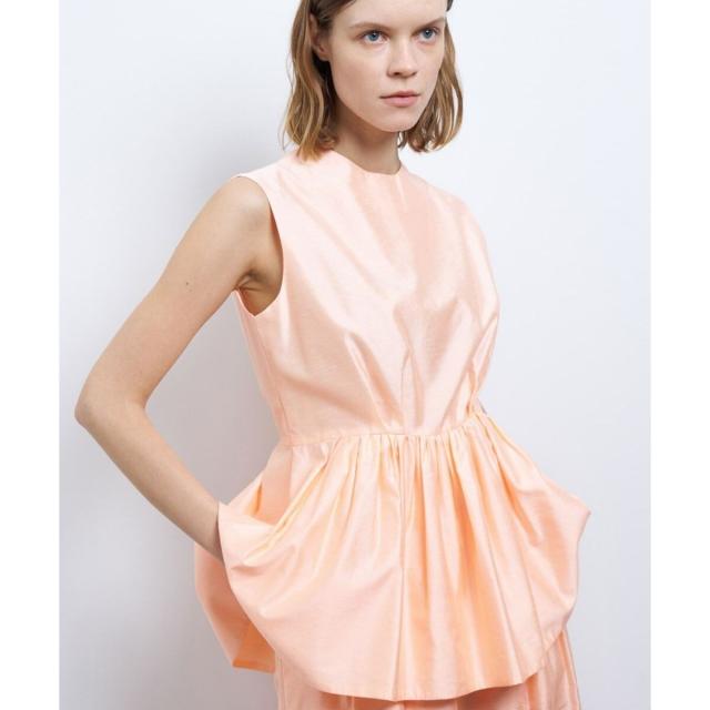 ランバン オン ブルー（LANVIN en Bleu）/シャンタンタフタペプラムブラウス