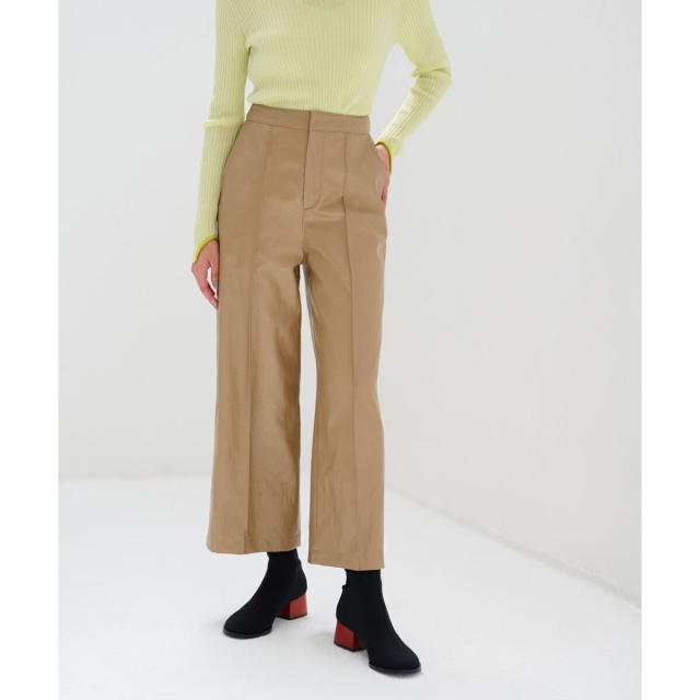 ランバン オン ブルー（LANVIN en Bleu）/ワッシャーフェイクレザーパンツ