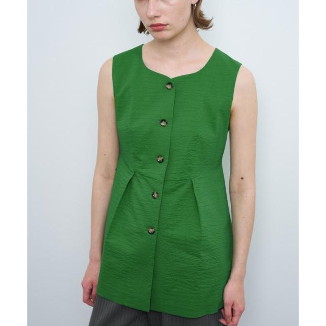 ランバン オン ブルー（LANVIN en Bleu）/【セットアップ対応商品】コットンリップルベスト