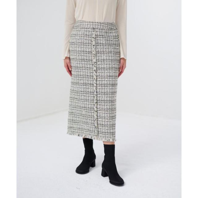 ランバン オン ブルー（LANVIN en Bleu）/ミックスツイードスカート