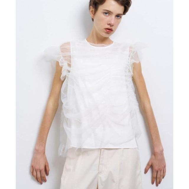 ランバン オン ブルー（LANVIN en Bleu）/アシンメチュールレイヤードブラウス