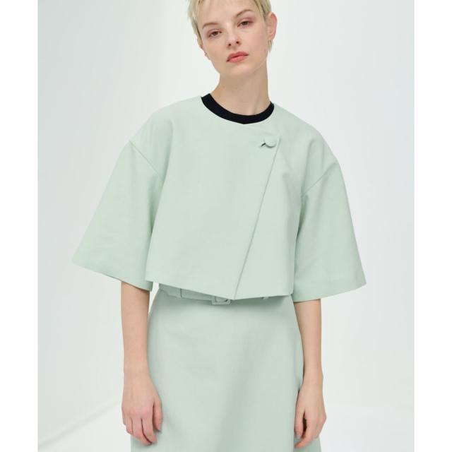 ランバン オン ブルー（LANVIN en Bleu）/ドライダブルクロスショートジャケット