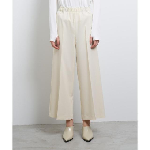 ランバン オン ブルー（LANVIN en Bleu）/ダブルクロスゴムワイドパンツ