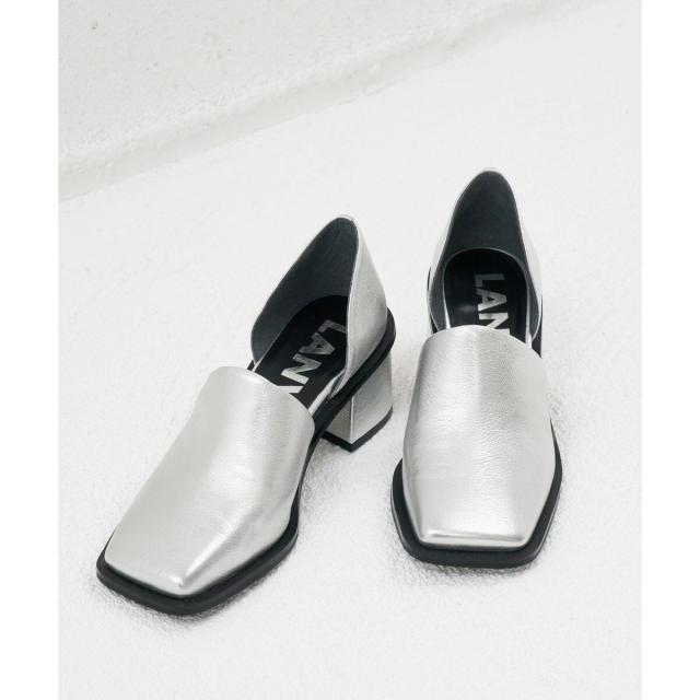 ランバン オン ブルー（LANVIN en Bleu）/スクエアトゥサイドオープンパンプス