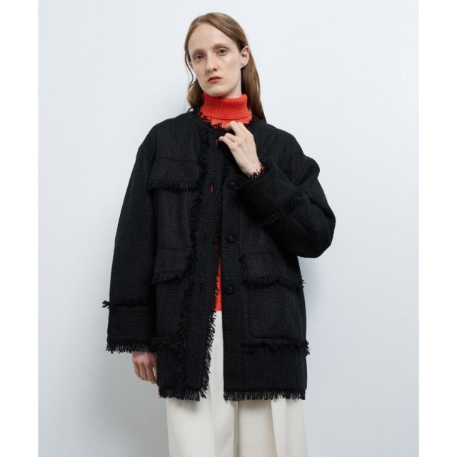 ランバン オン ブルー（LANVIN en Bleu）/ファンシーツイードジャケット