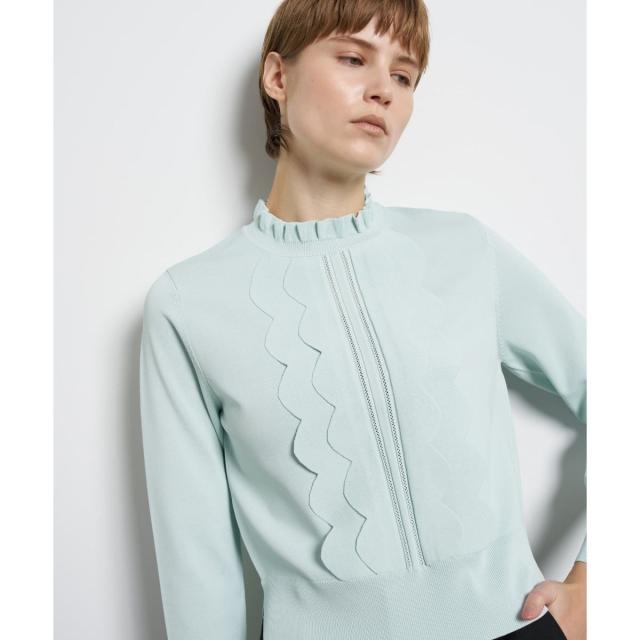 ランバン オン ブルー（LANVIN en Bleu）/スカラフリルニット