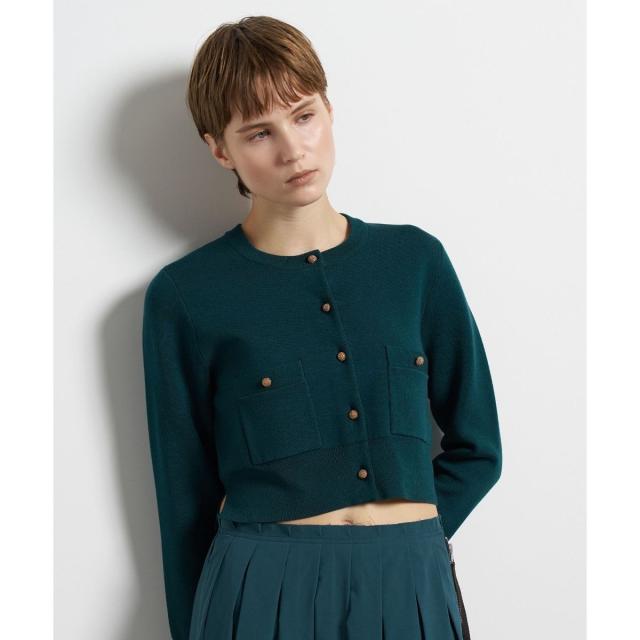 ランバン オン ブルー（LANVIN en Bleu）/ダブルフェイスショートカーディガン