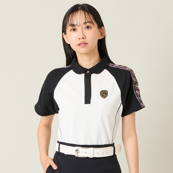 エヌエス23・パー・ニッサゴルフ　（NS23 par Nissa Golf）/【レディース】配色半袖ポロシャツ