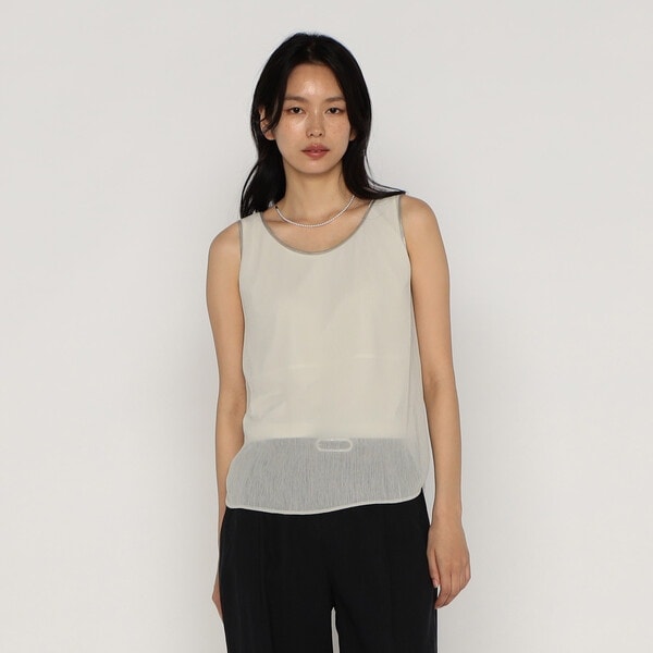 メゾンプラチナ（Maison Platinum）/シアーシフォン楊柳 タンクトップ NEW】メゾンプラチナ（Maison Platinum）/シアーシフォン楊柳 タンクトップ