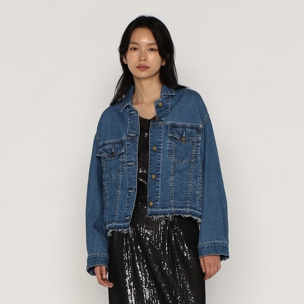 NEW】メゾンプラチナ（Maison Platinum）/中空ストレッチデニム ジャケット