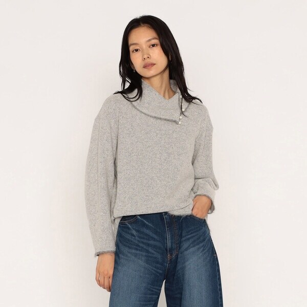 【NEW】メゾンプラチナ（Maison Platinum）/ウールブークレアムンゼン ロールカラープルオーバー