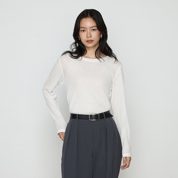 コムサワードローブ（COMME CA Wardrobe）/さらさらコットンKONAYUKIテレコ プルオーバー